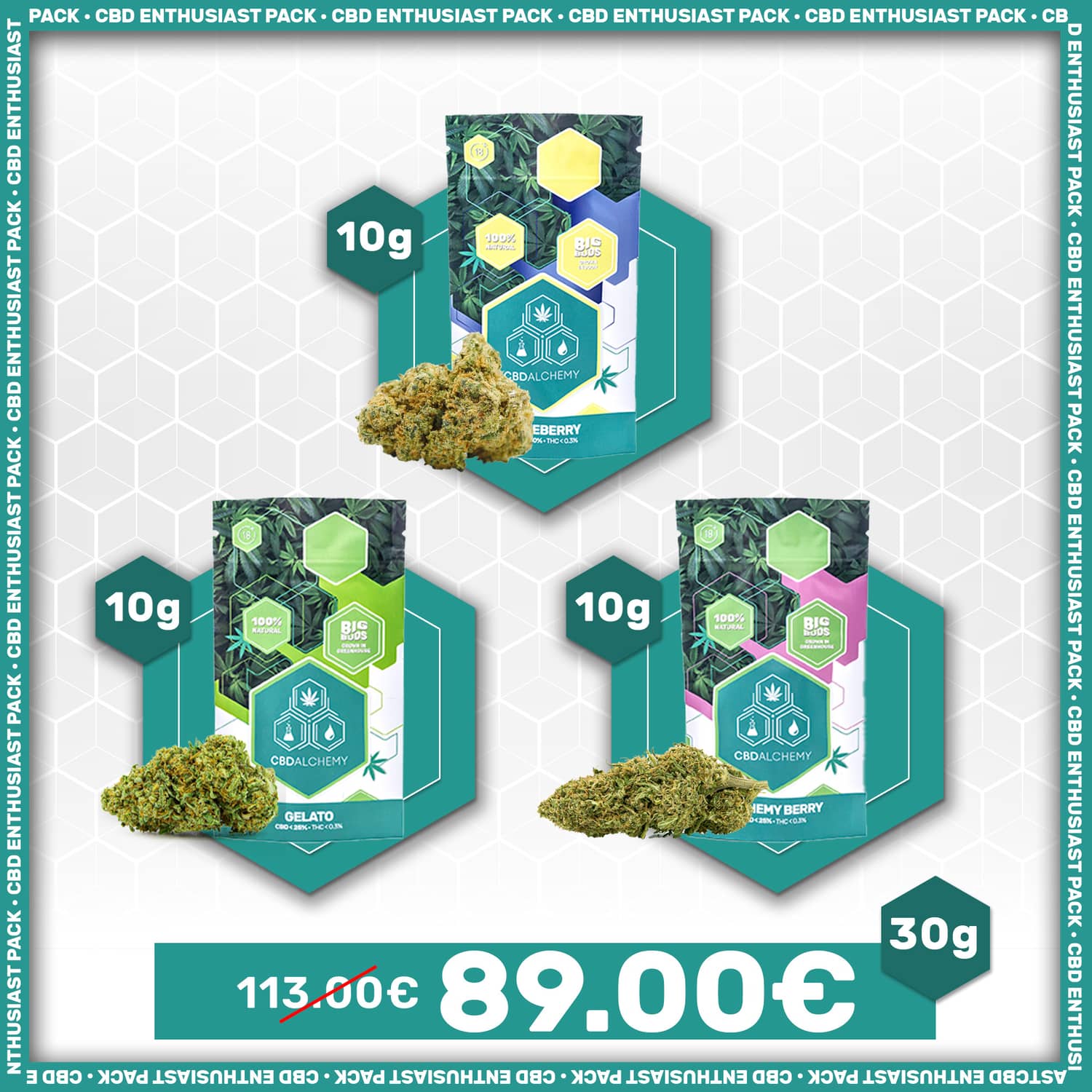 30g CBD Enthusiast Pack | CBD Alchemy