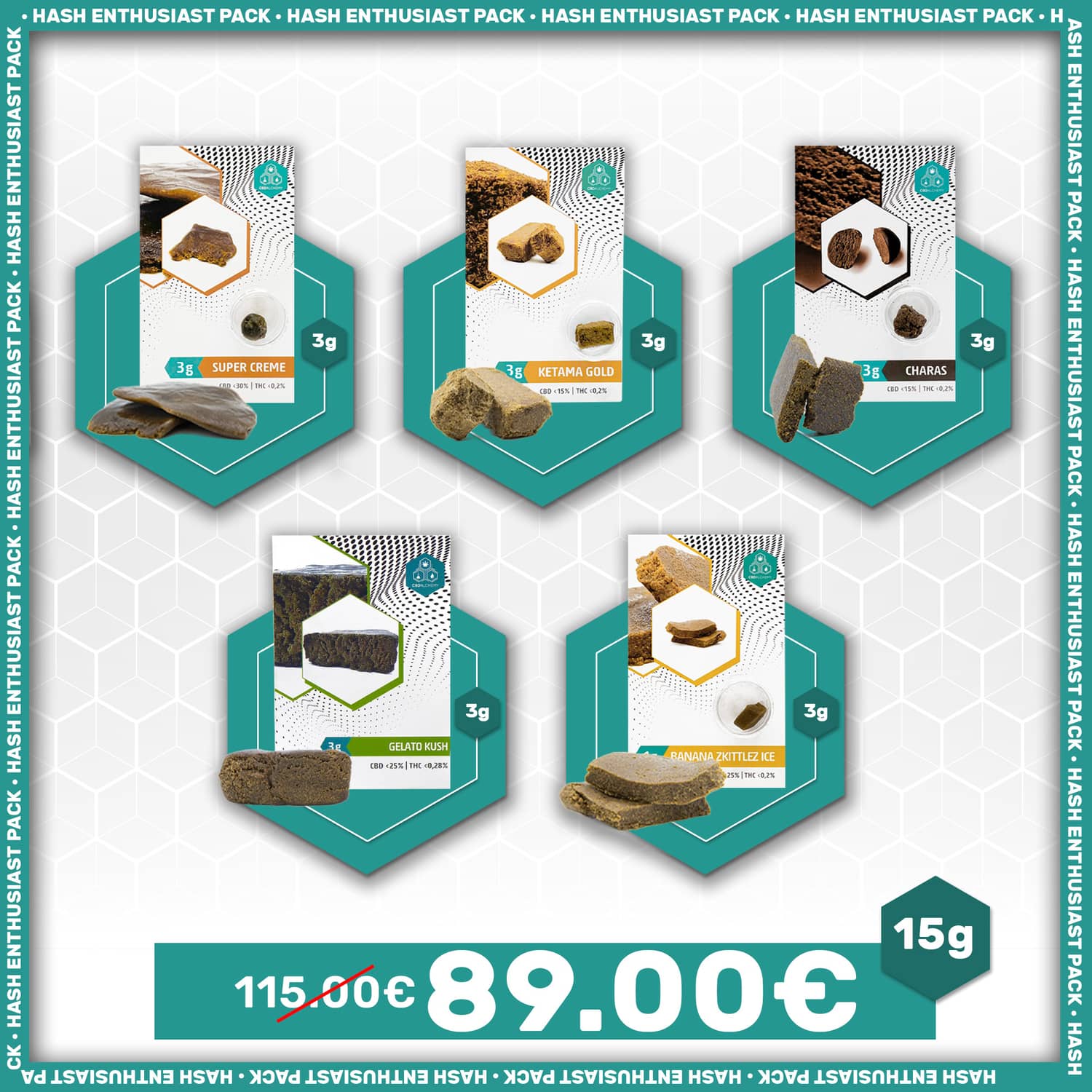 15g Hash Enthusiast Pack | CBD Alchemy